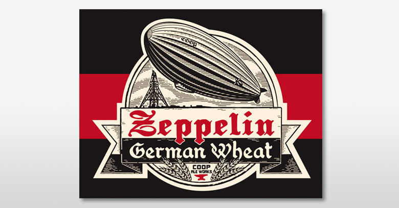 Glenn Reid Studio - Zeppelin German Wheat - Beer Label Design
